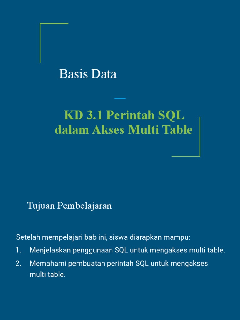 Materi KD.1 Basis Data XII-RPL | PDF | Komputer