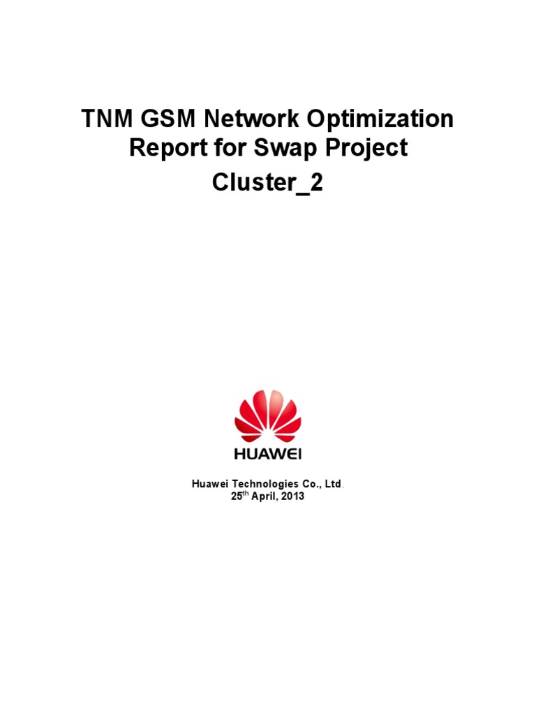 TNM GSM Swap Project Optimization Report - Cluster - 2 | PDF | Gsm | Wireless