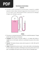 Manometer Problems Worksheet - Answers | PDF | Pressure Measurement ...