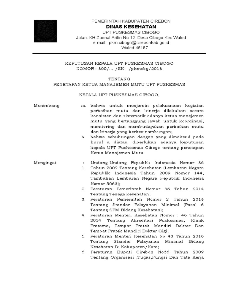 3.1.1.1 SK Penanggung Jawab | PDF