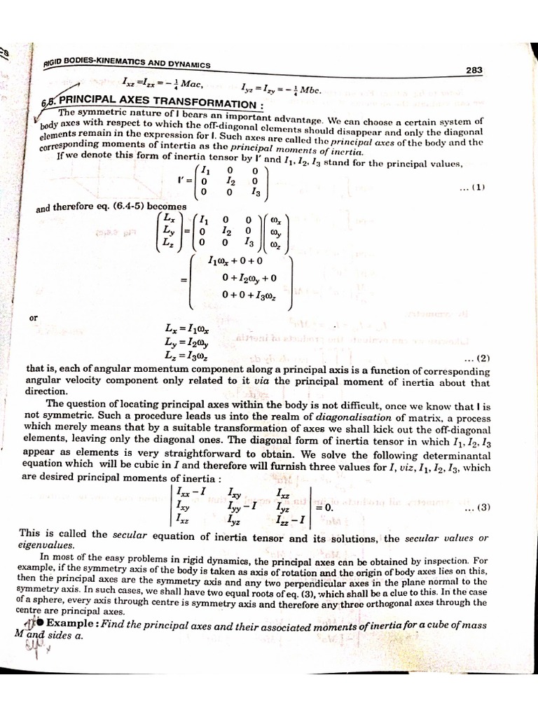 Principal Axis Transformation | PDF
