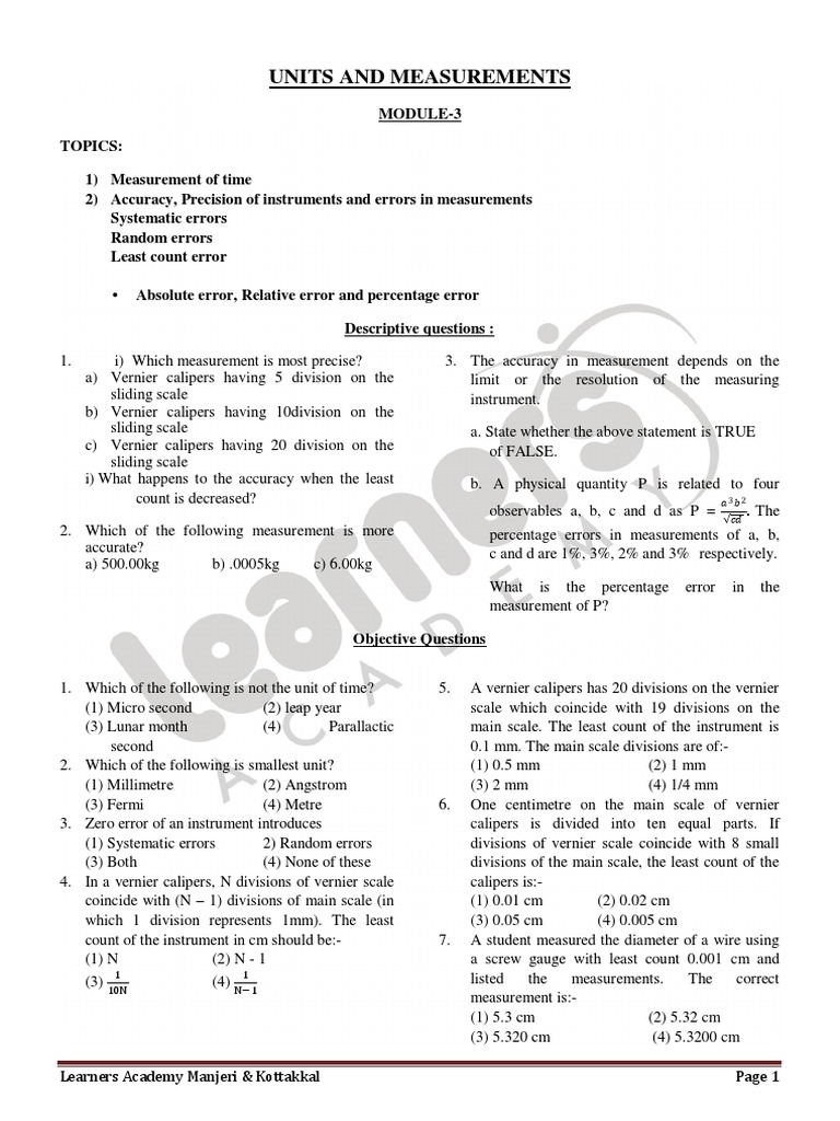 Measuring Time and Errors | PDF | Accuracy And Precision | Observational Error