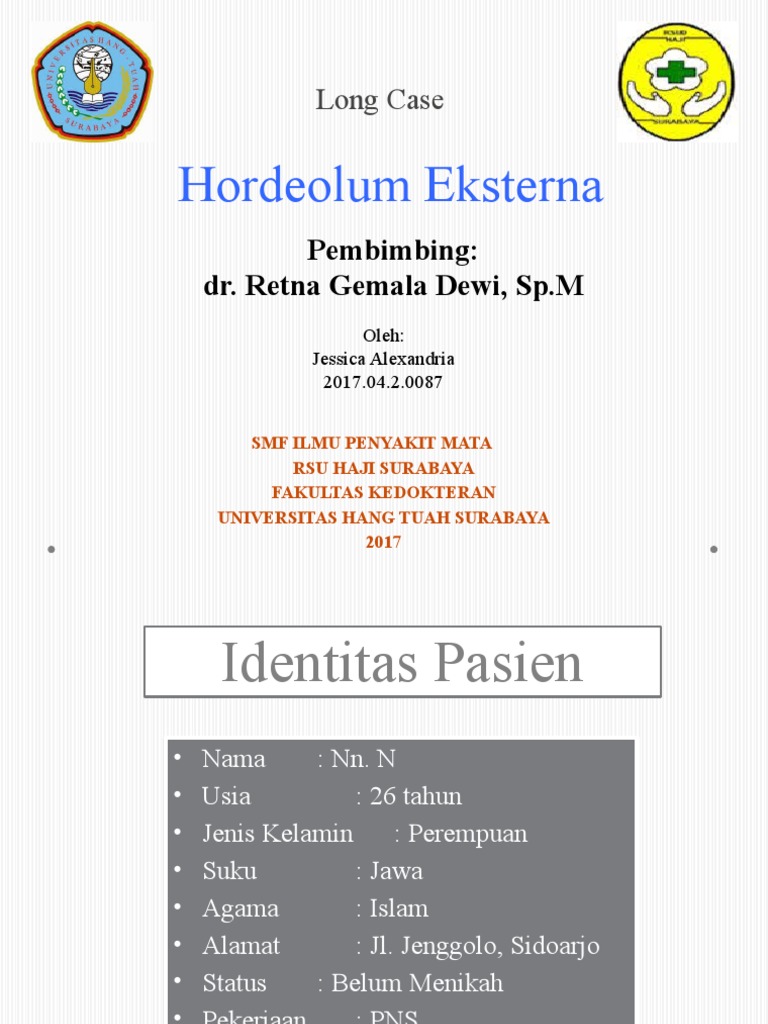 Long Case - Hordeolum Ext | PDF