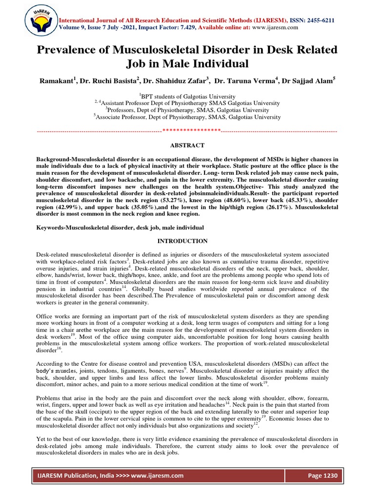 Musculoskeletal Research | PDF | Musculoskeletal System | Dance Science