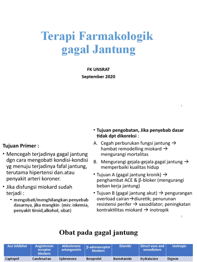 Terapi Farmakologi Gagal Jantung - Sept - 2020 | PDF | Angiotensin ...