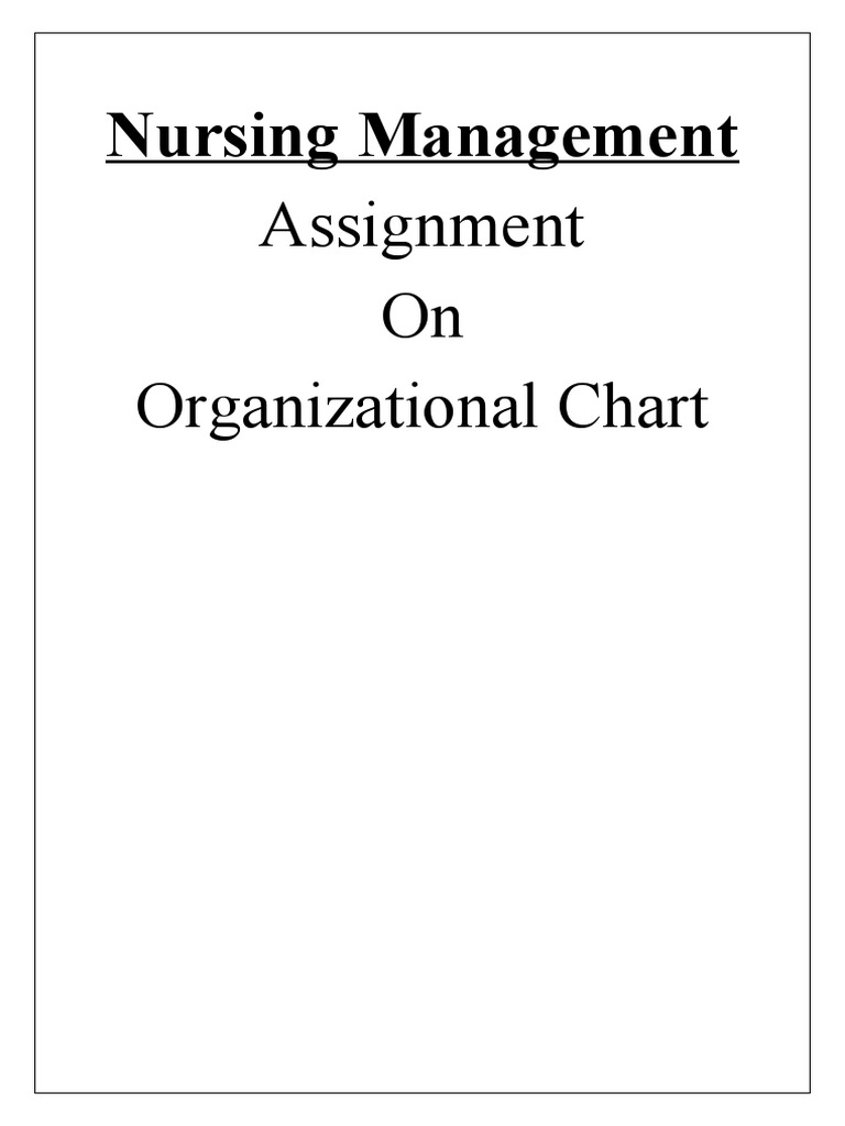 Assignment On Organizational Chart: Nursing Management | PDF | System ...
