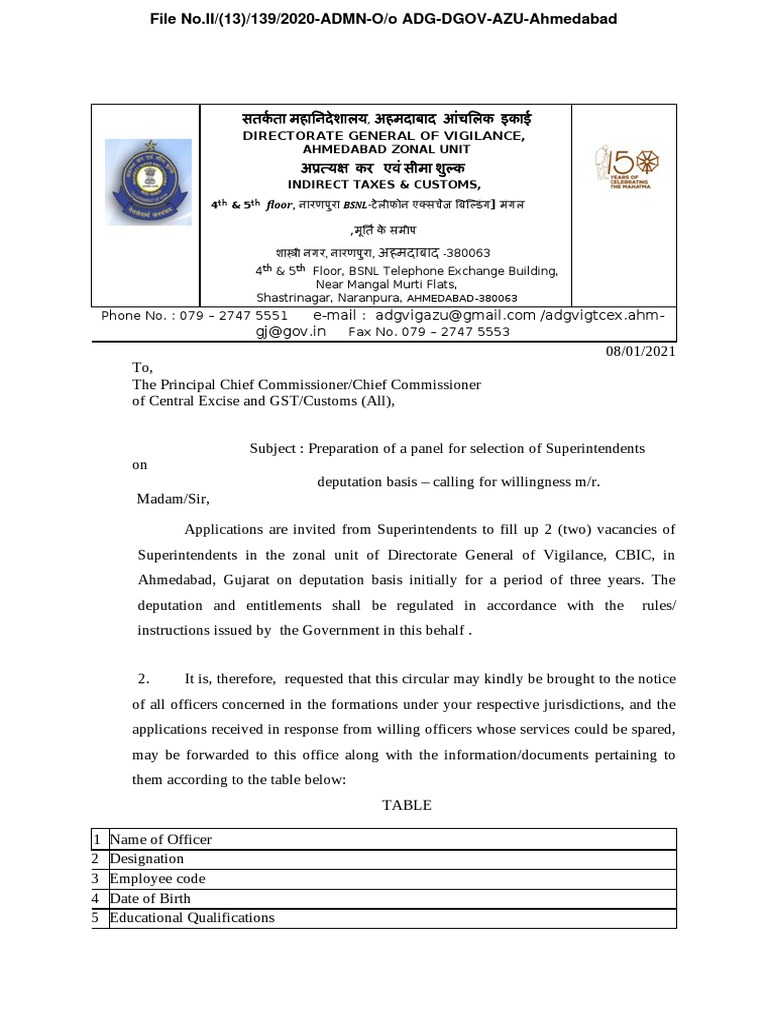 Deputation Letter - 081121 | PDF | Government | Justice