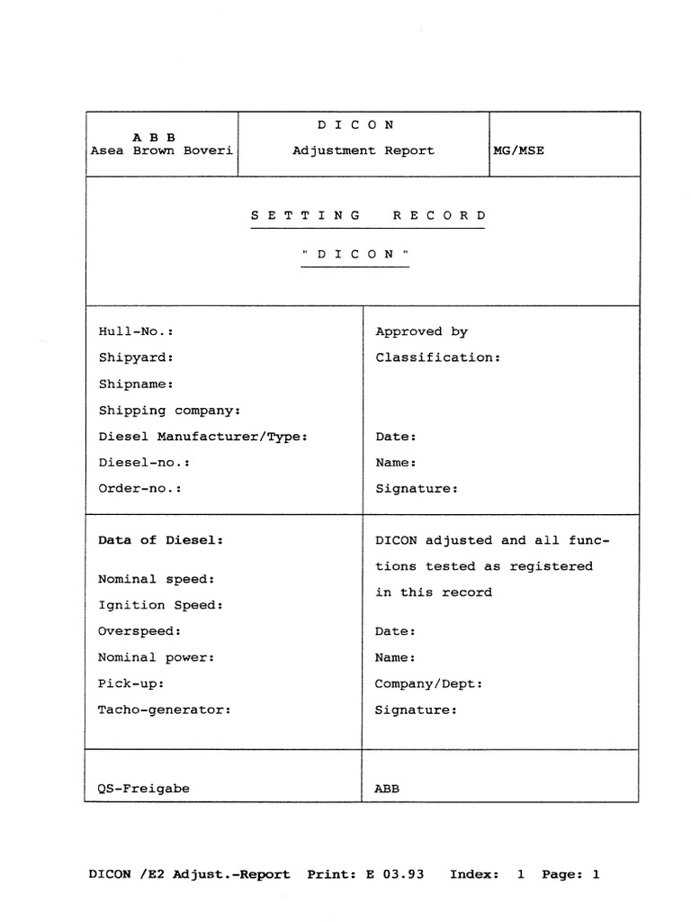 Dicon SettingRecord | PDF