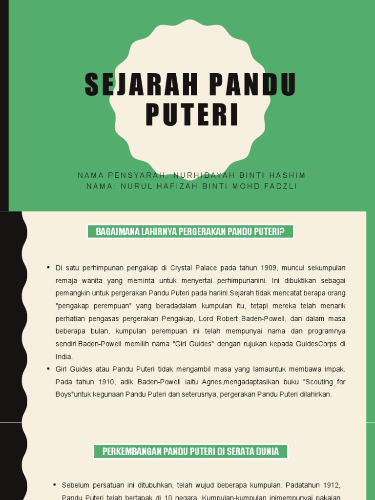 Sejarah Pandu Puteri | PDF