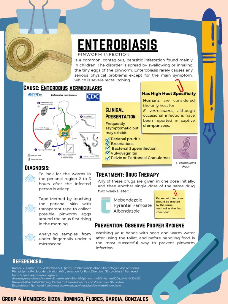 Copy of Enterobiasis | PDF | Infection | Parasitology