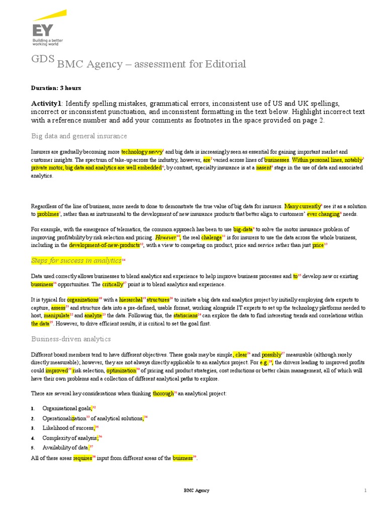 EY Content Paper Based Assessment | PDF | Analytics | Big Data