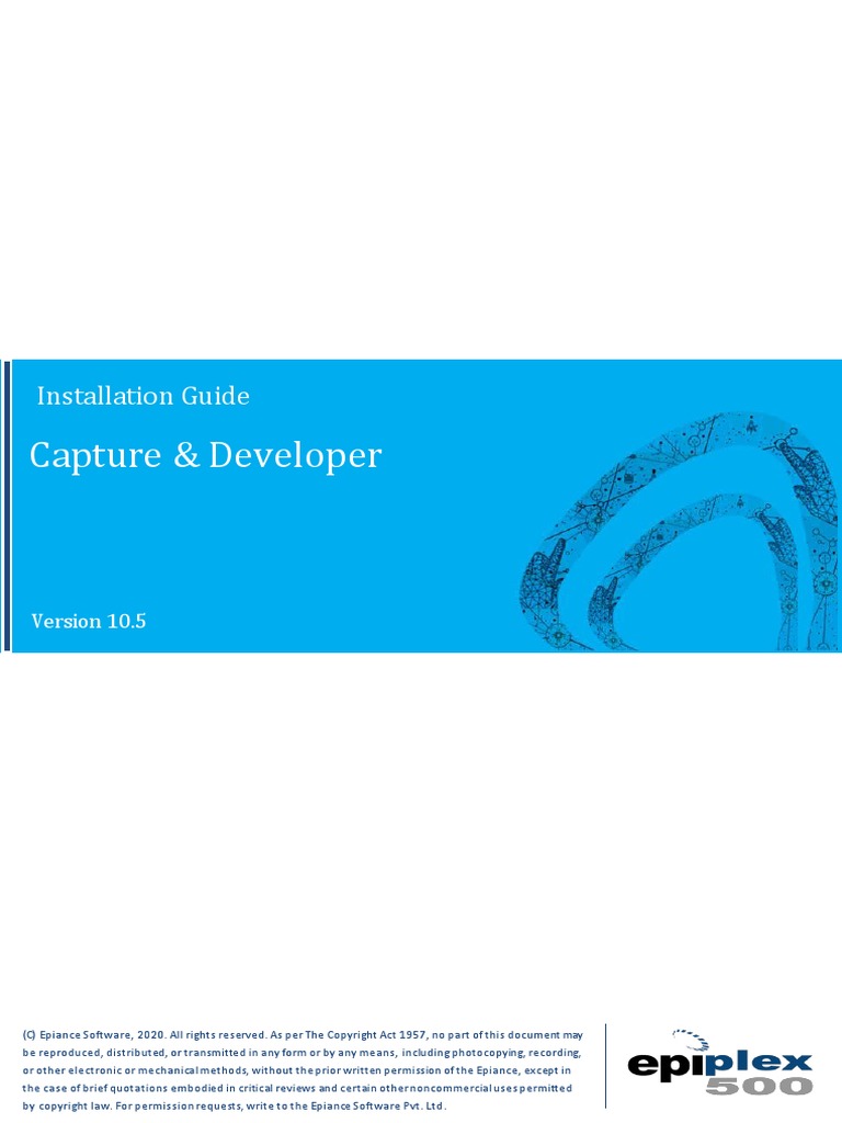 Installation Guide For Epiplex500 Capture and Developer | PDF ...