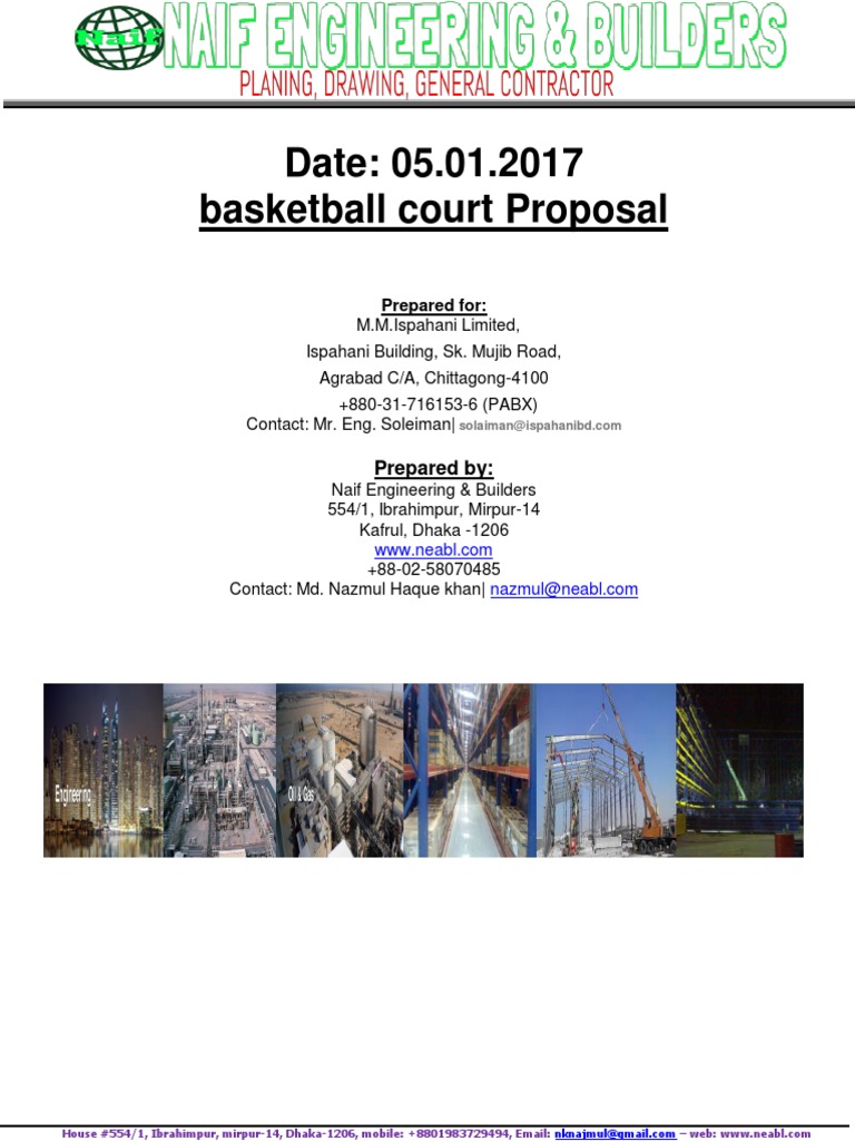 Basketball Court Proposal | PDF | Contractual Term | Warehouse