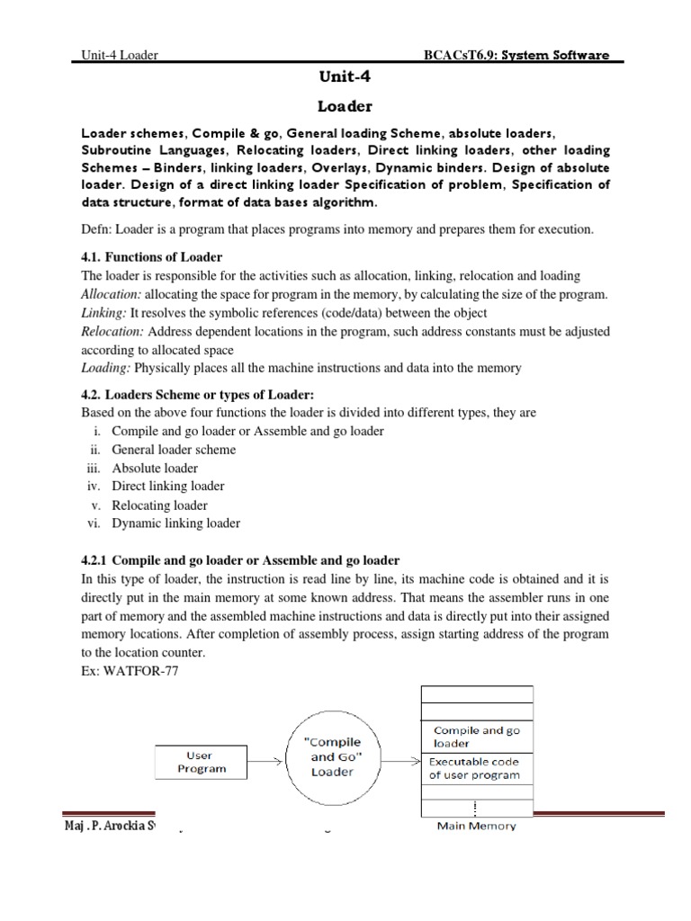 Loaders and linking techniques | PDF | Compiler | Assembly Language