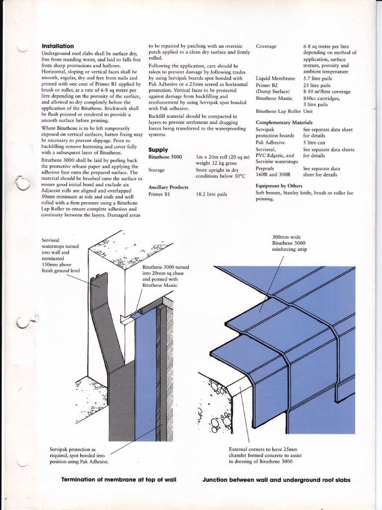 Bituthene 3000 - Page-03 | PDF | Adhesive | Industrial Processes