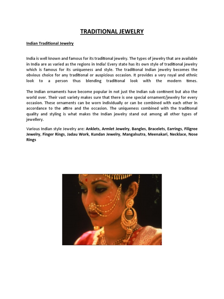 Traditional Jewelry | PDF | Market Segmentation | Jewellery