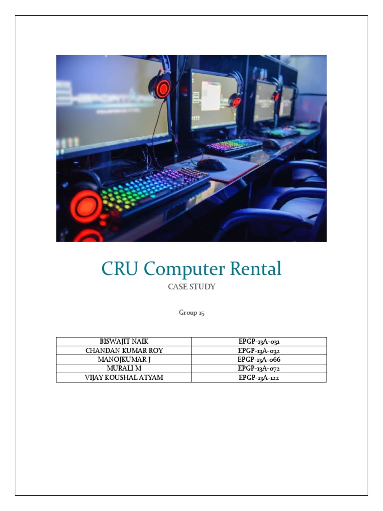 CRU Computer Rental: Case Study | PDF | Depreciation | Revenue