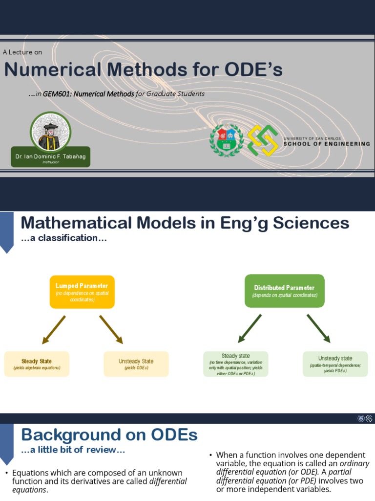Numerical Methods For Odes Pdf Ordinary Differential Equation