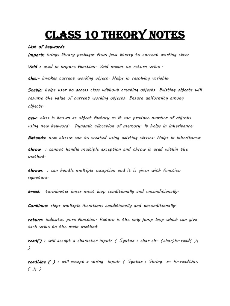 An Overview Of Key Java Concepts A Guide To Classes Objects Data