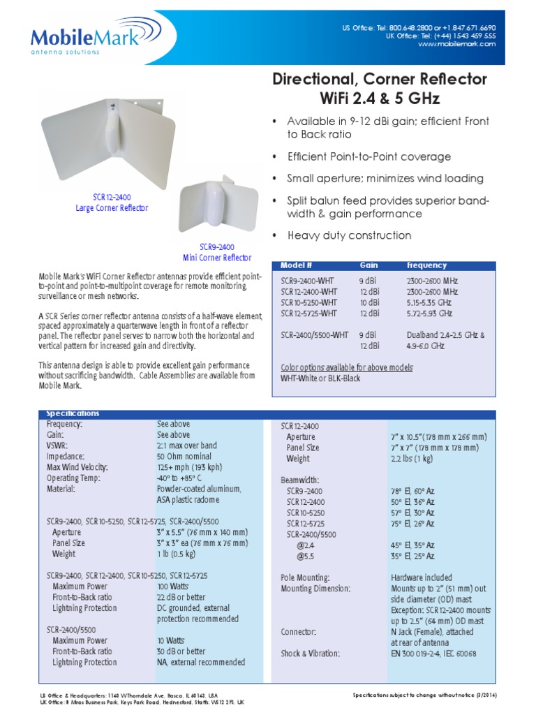 Corner Reflector | PDF | Antenna (Radio) | Wireless
