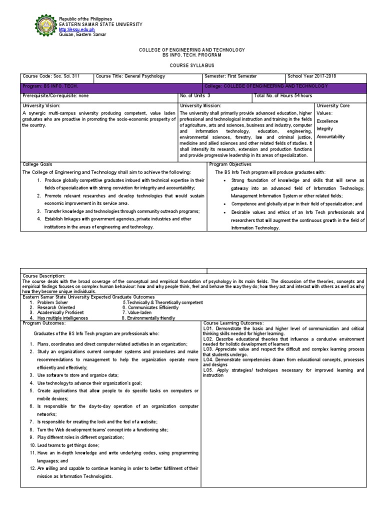 General Psychology Syllabus | PDF | Oedipus Complex | Learning