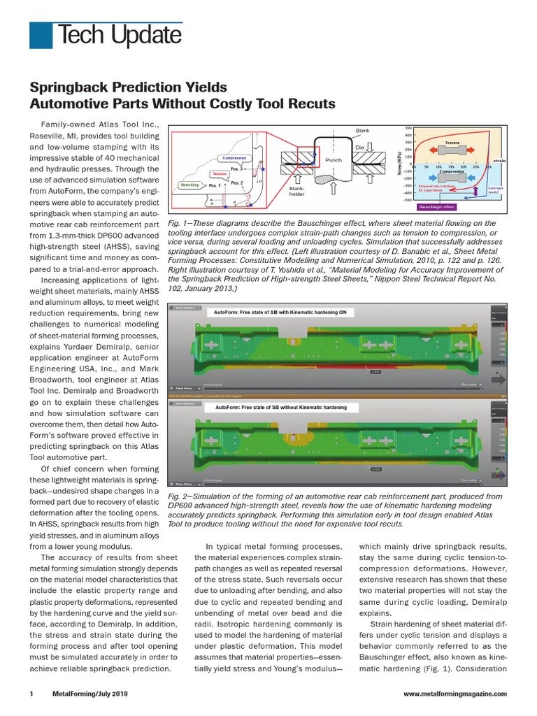 Tech Update: Springback Prediction Yields Automotive Parts Without ...