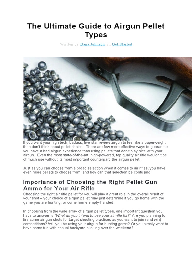 Airgun Pellet Types and Sizes Guide | PDF