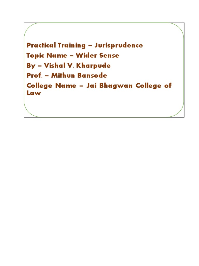 Practical Training Sem 4 Juris. | PDF | Rights | Jurisprudence