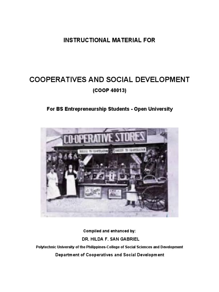 Cooperatives and Social Development Overview | PDF | Cooperative ...
