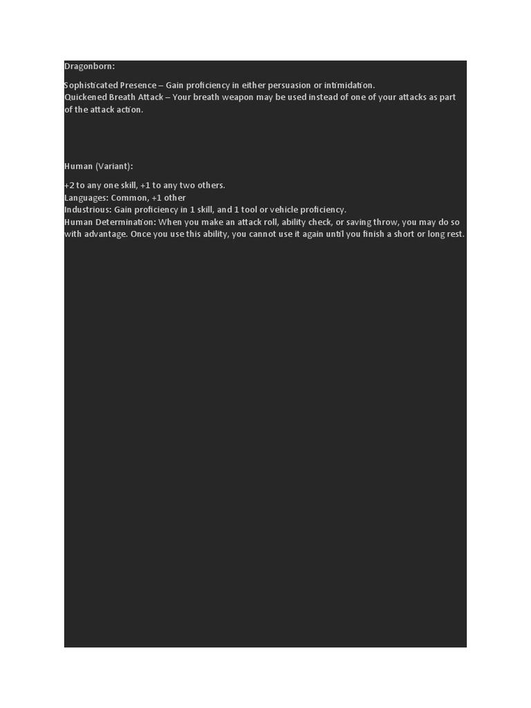 Race Changes | PDF