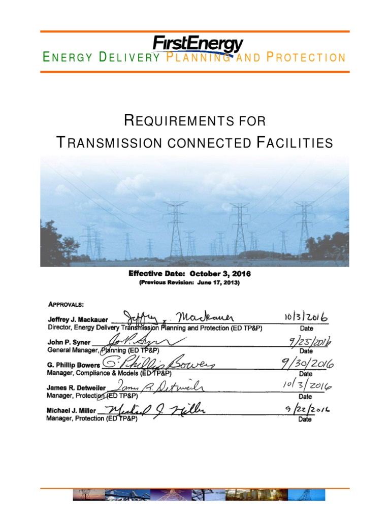 Requirements For Transmission Connected Facilities 10-03-2016 | PDF ...