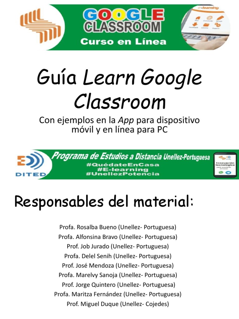 Guía Learn Google Classroom | PDF | Aplicación movil | Gmail