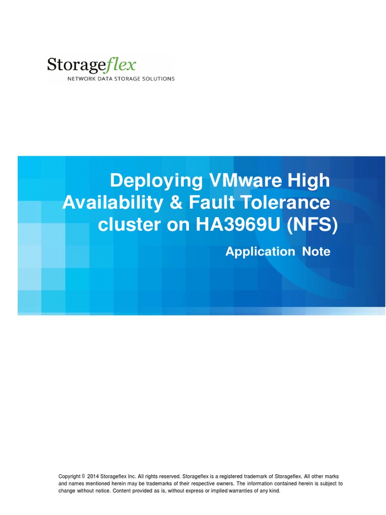 Deploying VMWare High Availability & Fault Tolerance | PDF | Virtual ...