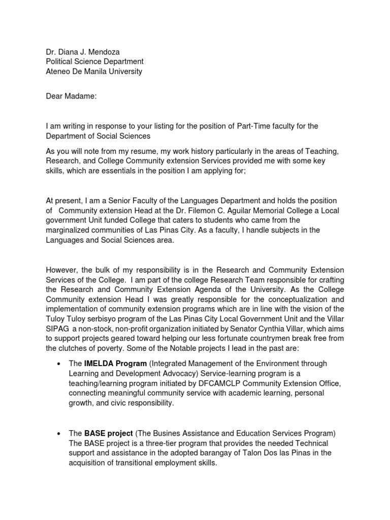 Application Letter Ateneo | PDF | Human Nature | Further Education