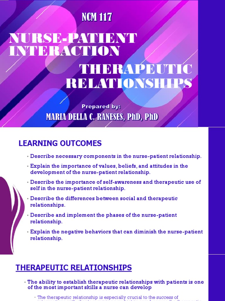 NCM 117 - Nurse Patient Interaction - April 2021 | PDF | Nonverbal ...