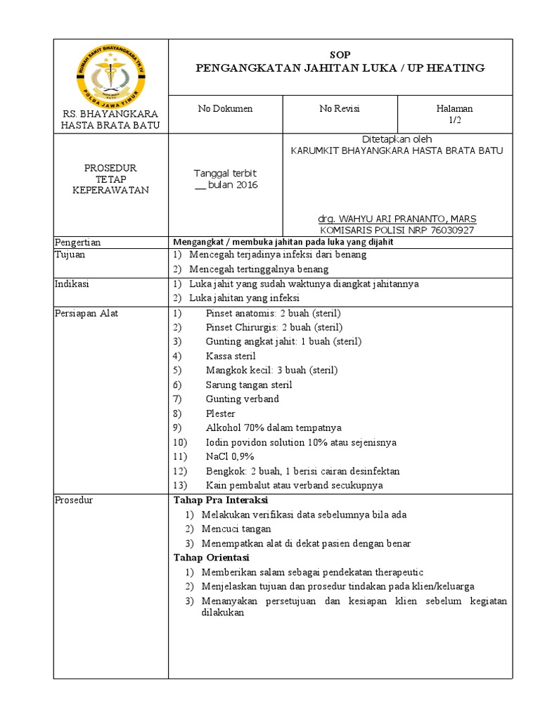 SOP Up Heating | PDF