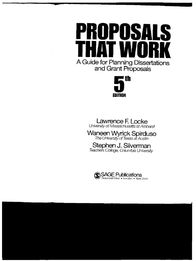 Proposals That Work A Guide For Planning Dissertations and Grant ...