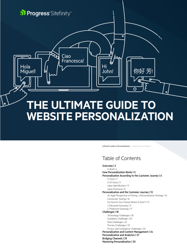 Sitefinity Guide To Personalization | PDF | Analytics | Customer Relationship Management