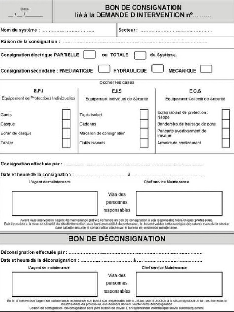 Bon de Consignation | PDF
