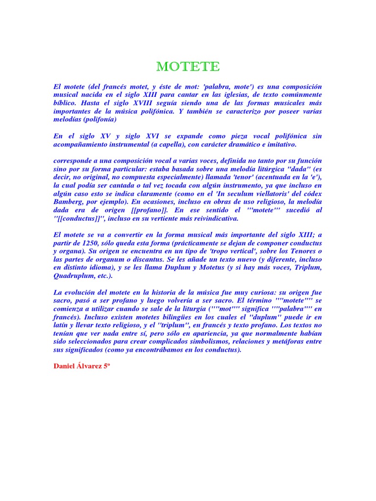 Motete | PDF