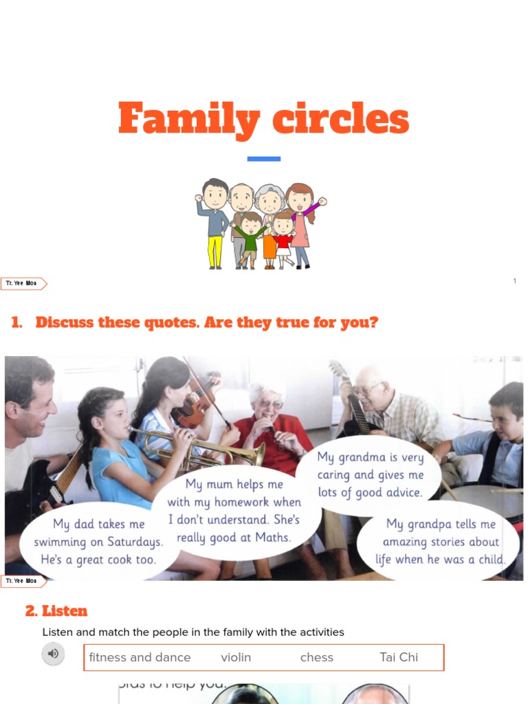 Lesson 1 Family Circles | PDF | Linguistics | Grammar