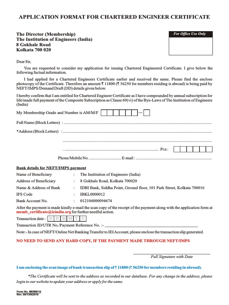 Chartered Engineer Certificate Application | PDF | Business | Computing ...