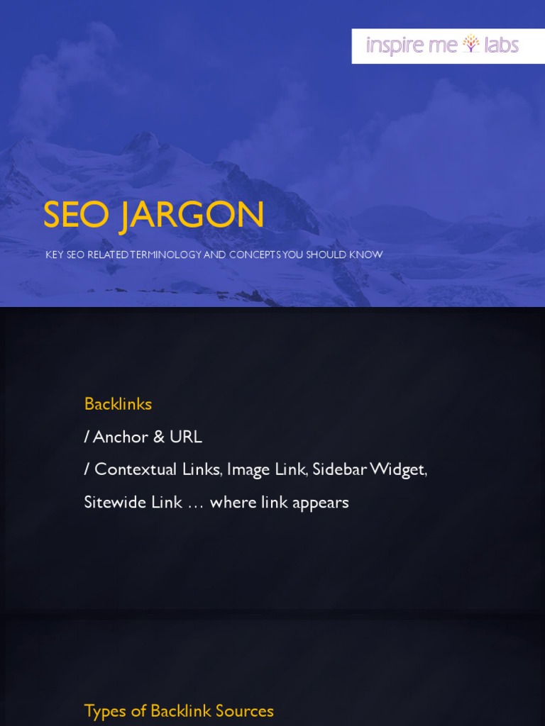 Seo Jargon Key Seo Related Terminology And Concepts You Should Know Pdf Search Engine 