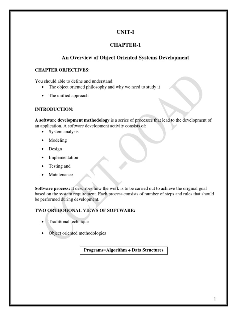 Object Oriented System Methodology | PDF | Object Oriented Programming ...