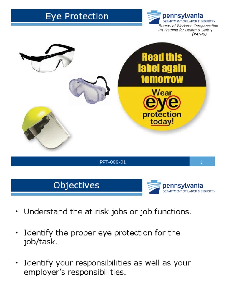 Proper Eye Protection: Identifying Hazards, Selecting PPE, and ...