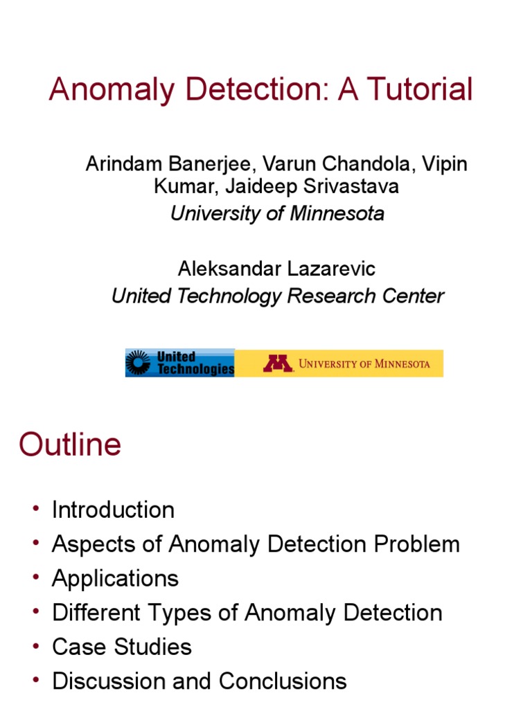 Anomaly Detection: A Tutorial: Arindam Banerjee, Varun Chandola, Vipin ...