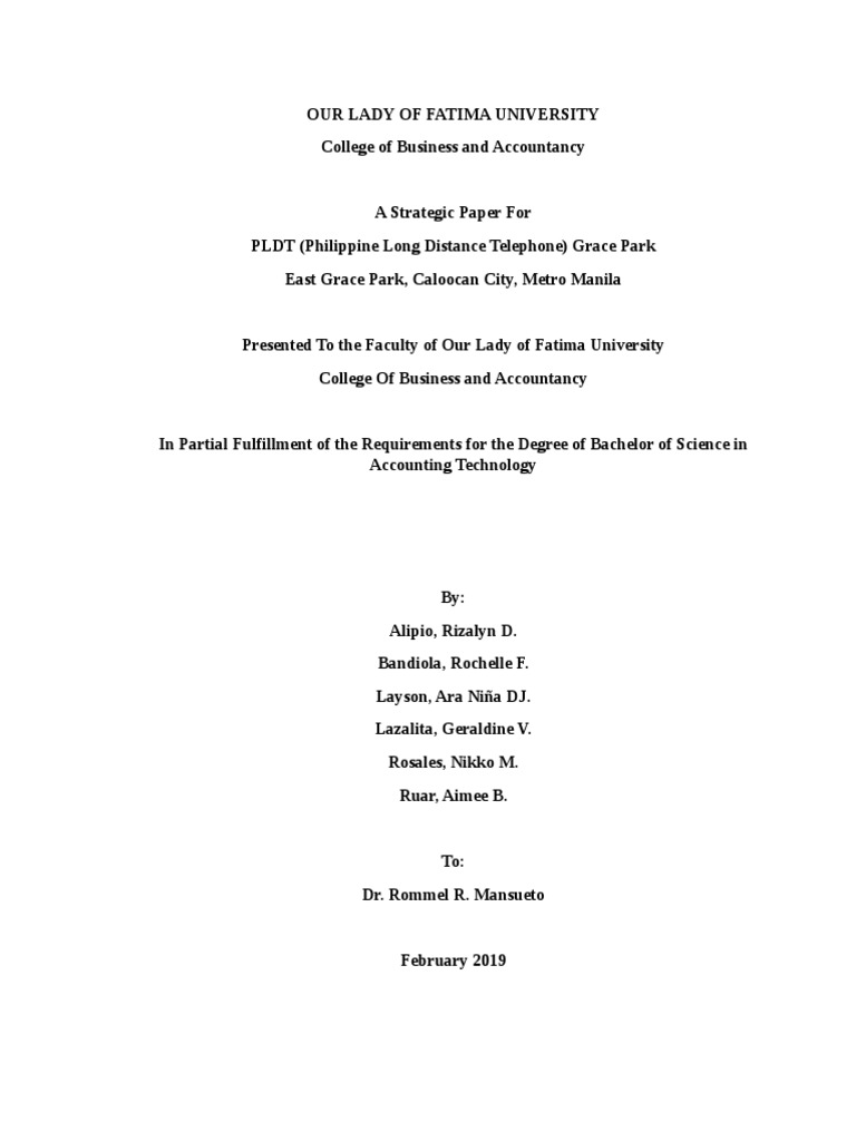 PLDT Research | PDF | Business | Economies