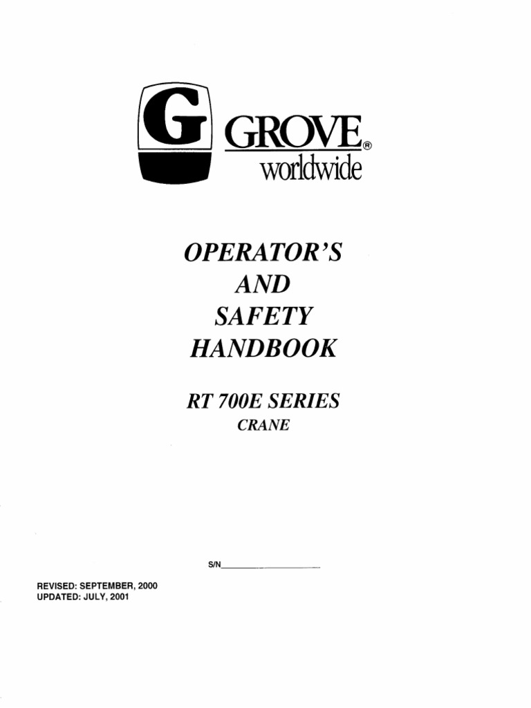 Grove - RT700 Series - Manual de Operacion (Eng) | PDF
