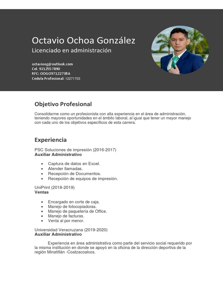 CV Octavio Ochoa González | PDF