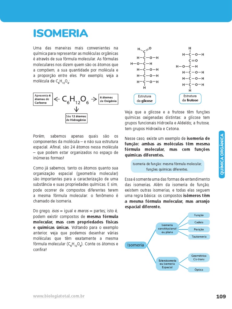 8 - Quimica Organica - Isomeria (1) Responder | PDF | Isômero | Moléculas